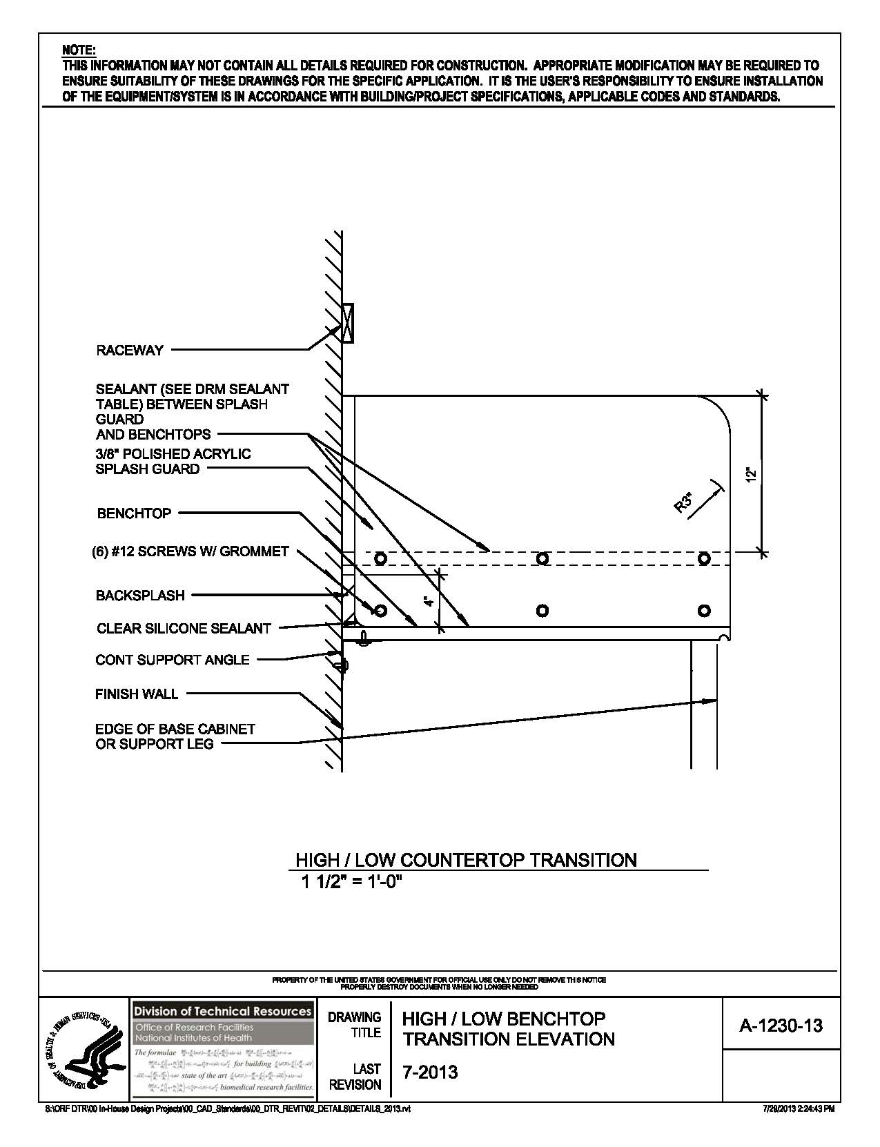 NIH Standard CAD Details